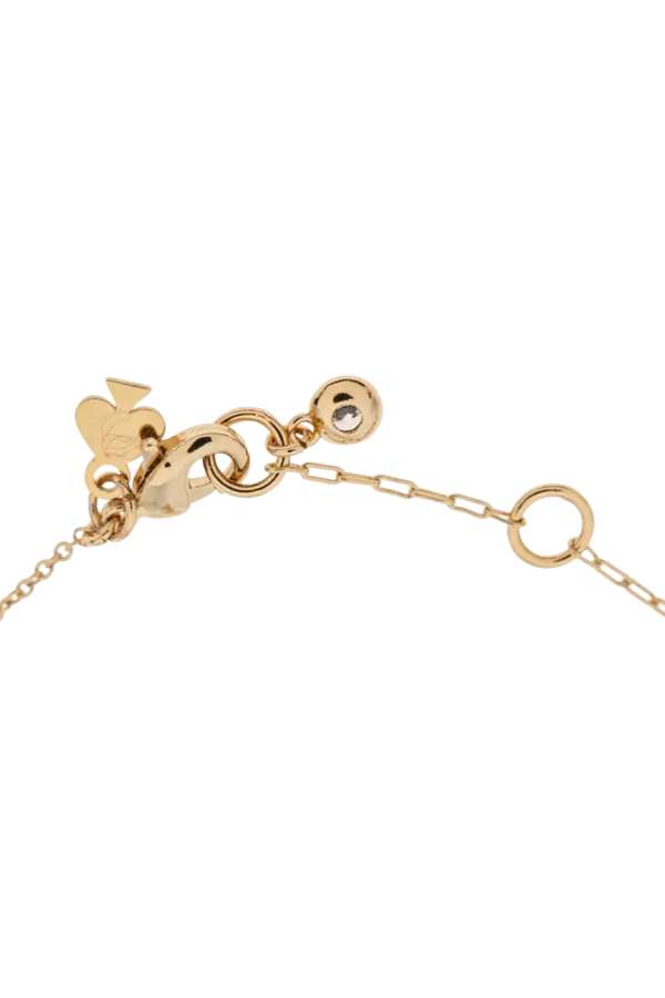 Kate Spade New York Tone Brass Clover Charm Bracelet