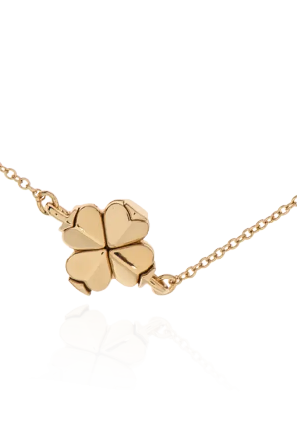 Kate Spade New York Tone Brass Clover Charm Bracelet