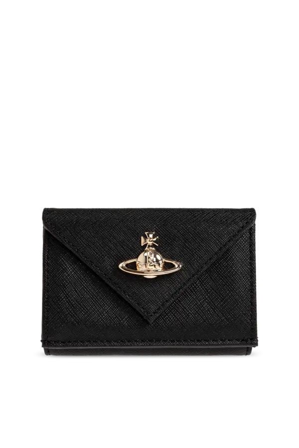 VIVIENNE WESTWOOD Wallet With Application Logo - Black