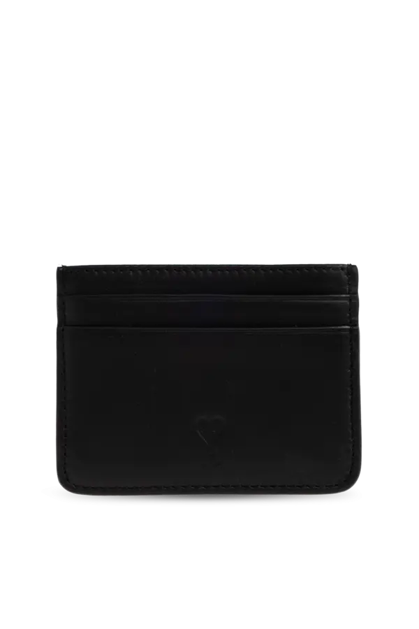 AMI Paris Leather Card Holder