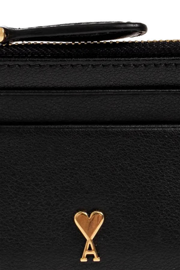 AMI Paris Leather Card Holder
