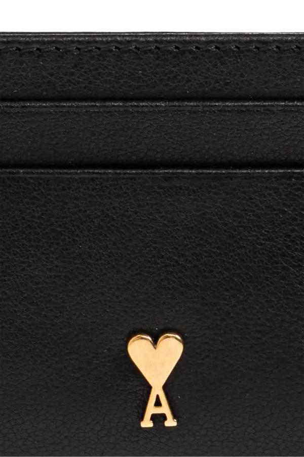 AMI Paris Leather Card Holder