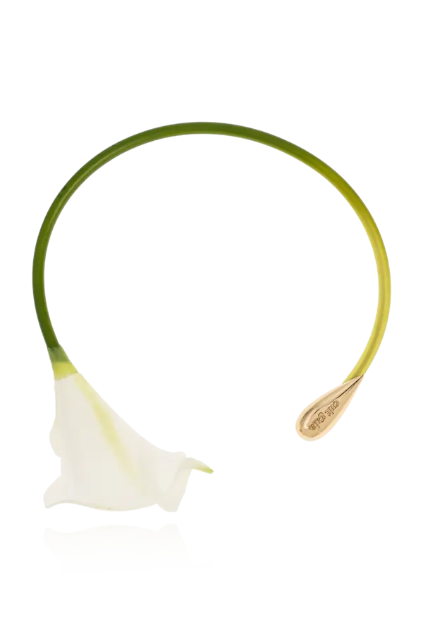 Cult Gaia Calla Lily Choker Necklace - Green