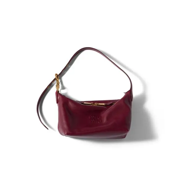 Miu Miu Spirit Nappa Leather Bag - Amaranth Red