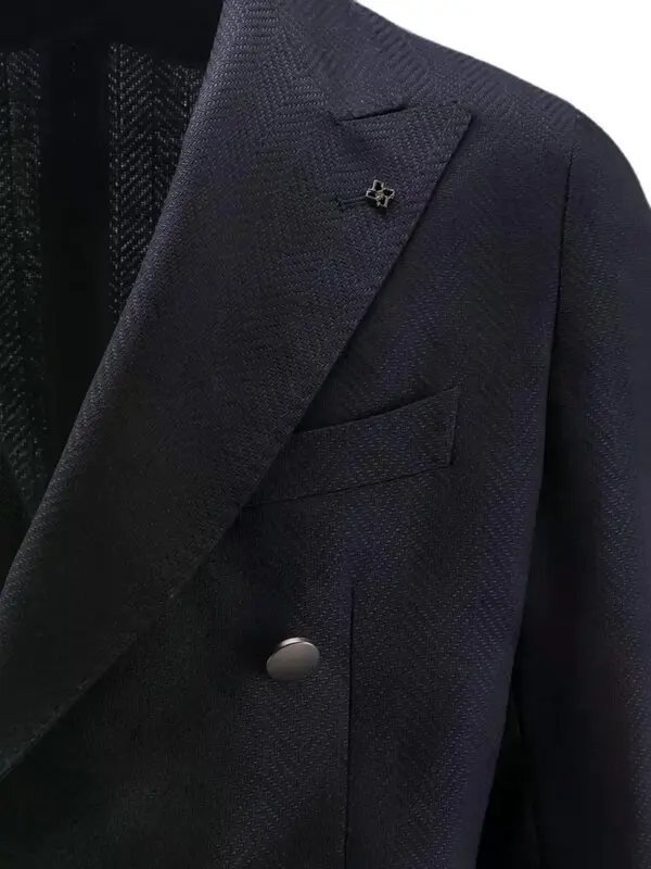 Tagliatore Double-breasted Herringbone Blazer