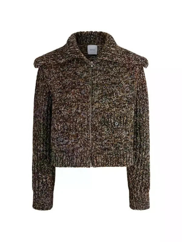 PATOU Ribbed-knit Zipped Jacket