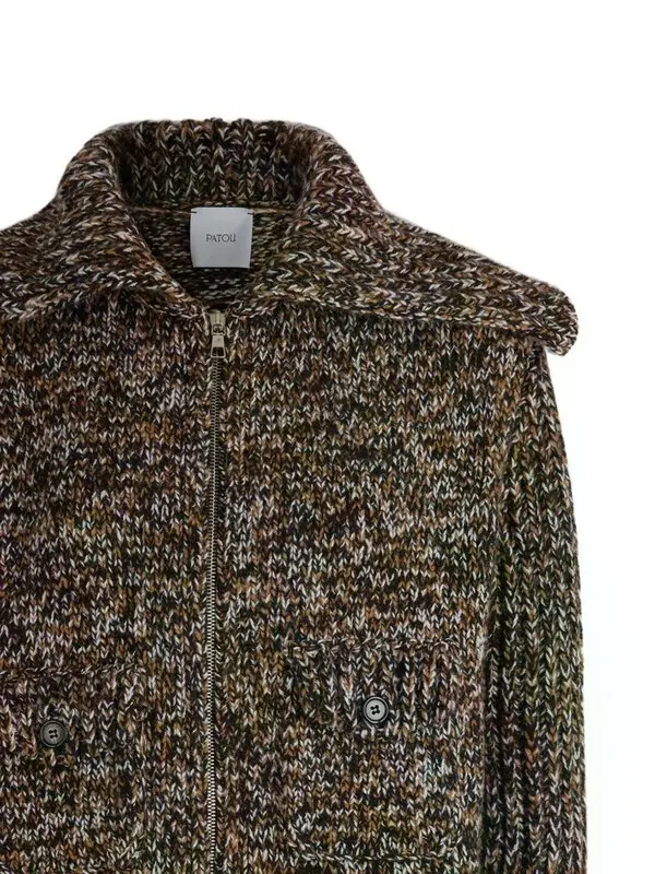 PATOU Ribbed-knit Zipped Jacket