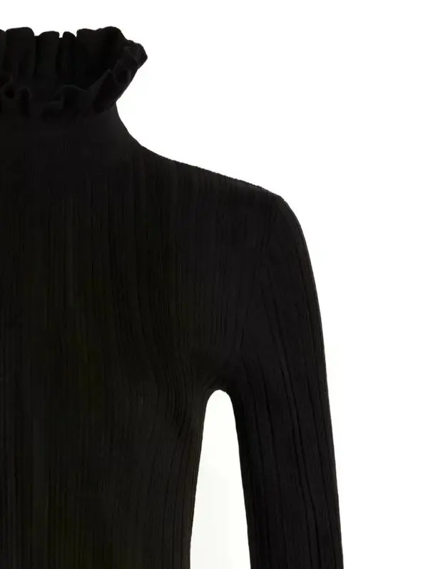 PATOU Ruffle-trim Ribbed Sweater