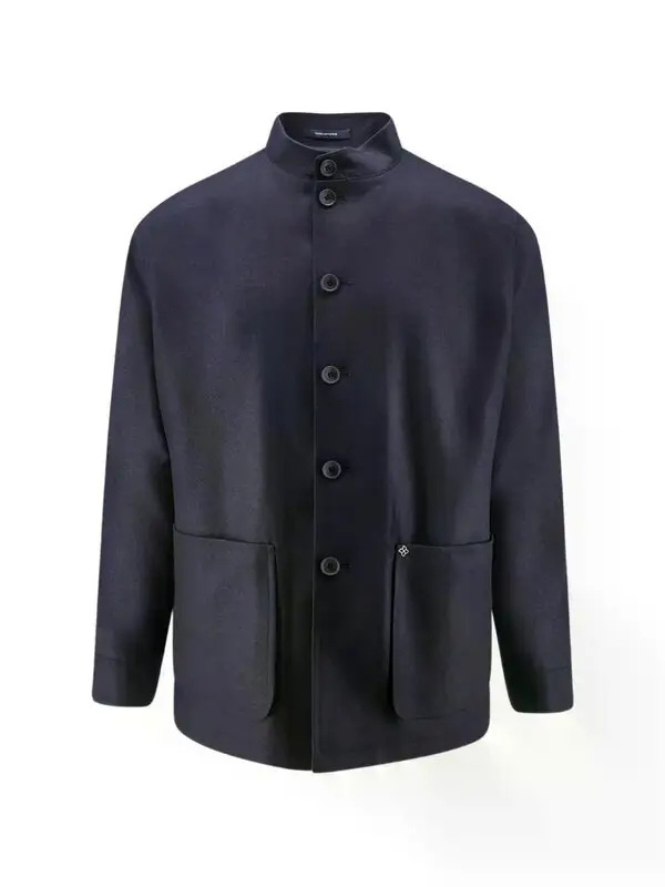 Tagliatore Mandarin-collar Patch-pocket Jacket