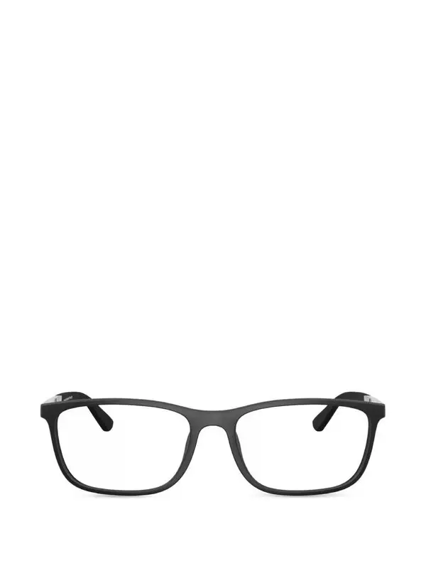 Emporio Armani Matte-finish Rectangle-frame Glasses