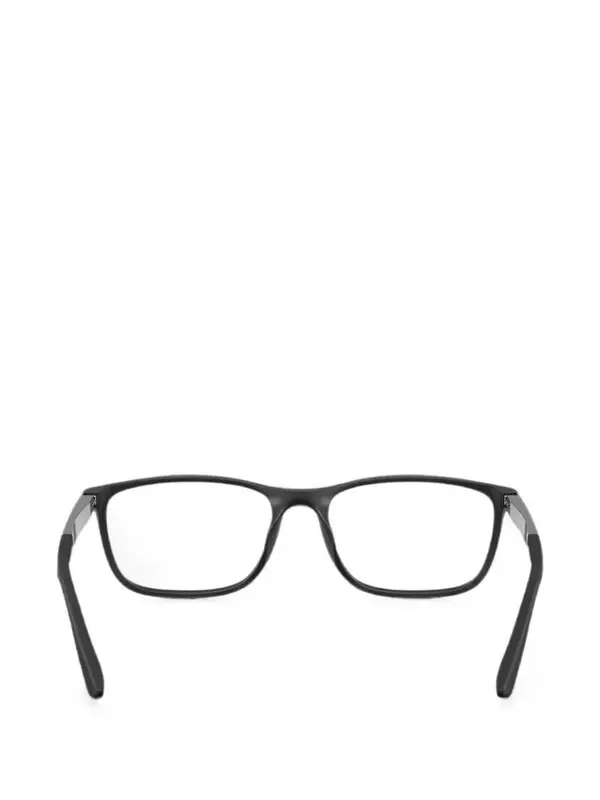 Emporio Armani Matte-finish Rectangle-frame Glasses