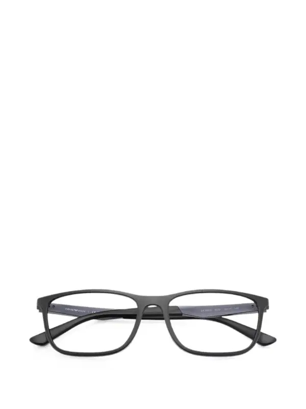 Emporio Armani Matte-finish Rectangle-frame Glasses