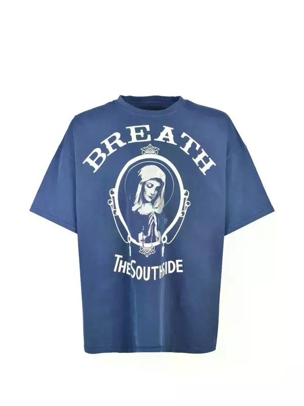 BREATH Graphic Print Crewneck T-shirt