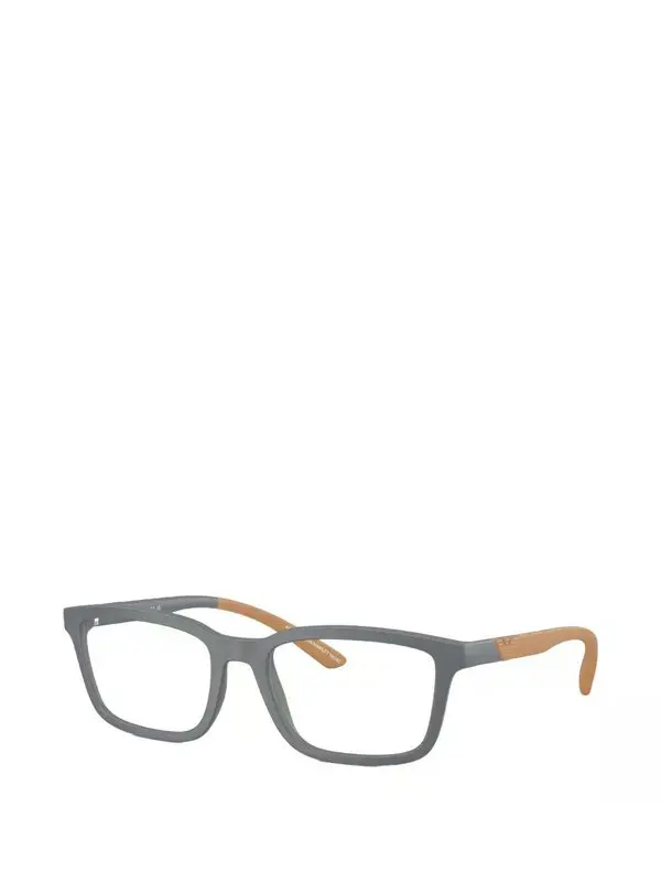 Emporio Armani Logo-plaque Rectangle-frame Glasses