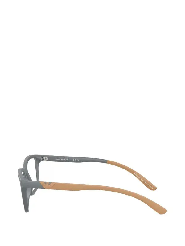 Emporio Armani Logo-plaque Rectangle-frame Glasses