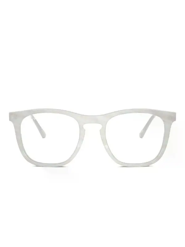 Ray-ban Photo Striped Square Frame Eyeglasses