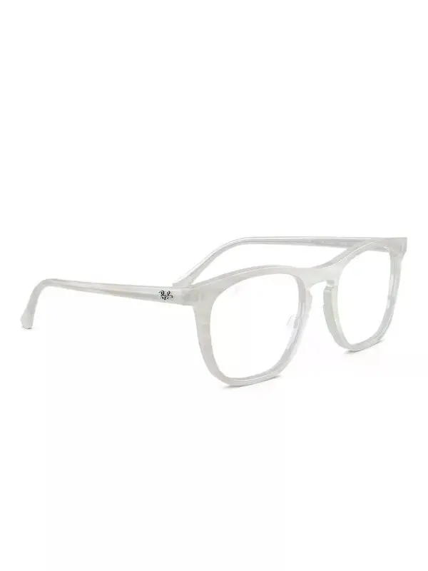 Ray-ban Photo Striped Square Frame Eyeglasses