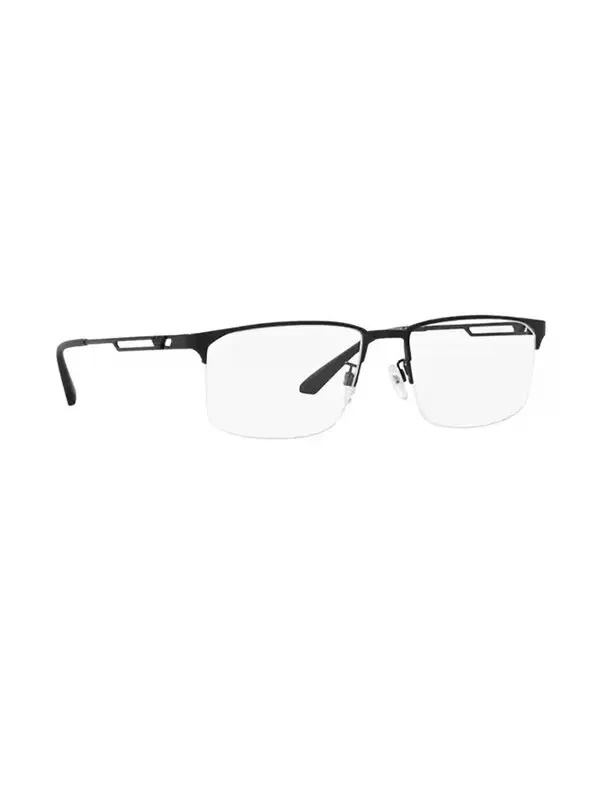 Emporio Armani Logo-plaque Half Rim Eyeglasses