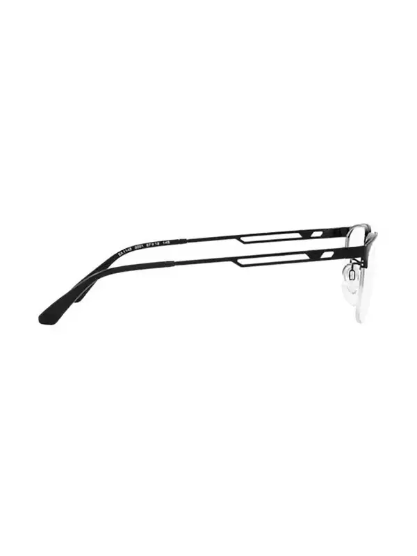 Emporio Armani Logo-plaque Half Rim Eyeglasses