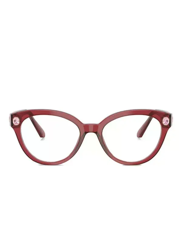 SWAROVSKI Sk2037 Crystal-embellished Cat-eye Glasses - Red