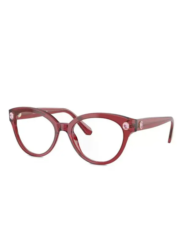 SWAROVSKI Crystal-embellished Cat-eye Glasses - Red