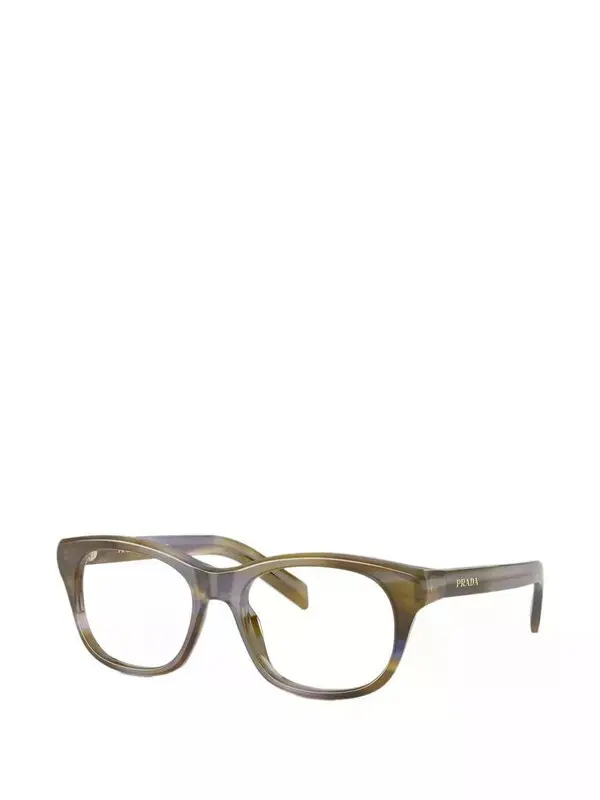 Prada Striped Cat-eye Glasses