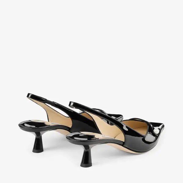 JIMMY CHOO Amita 45 Patent Leather Slingbacks