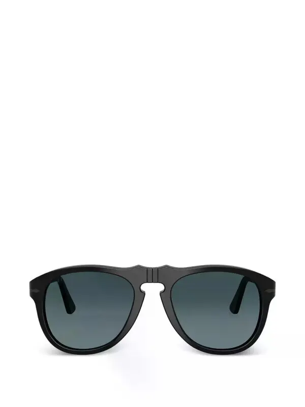 Persol Round Browline Sunglasses - Black