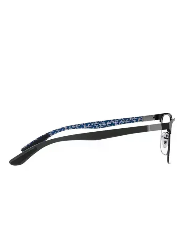 Ray-ban Square-frame Half-rim Eyeglasses - Black