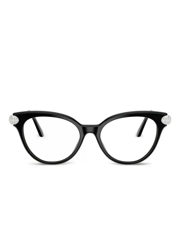 SWAROVSKI Crystal-embellished Cat-eye Glasses - Black