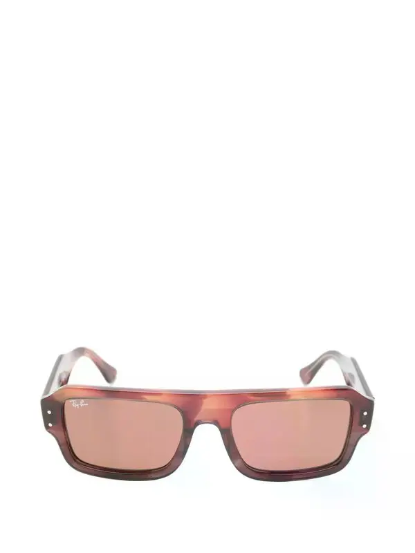 Ray-ban Tortoiseshell-effect Rectangle-frame Sunglasses