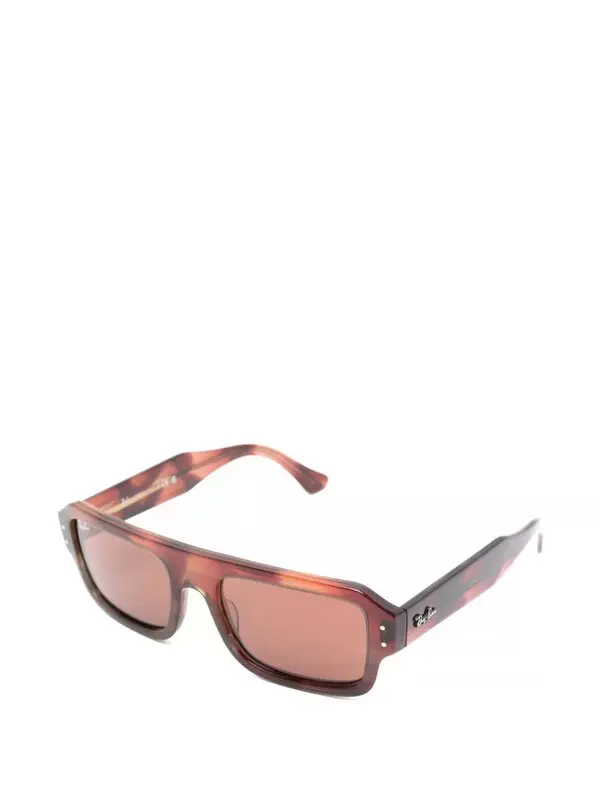 Ray-ban Tortoiseshell-effect Rectangle-frame Sunglasses