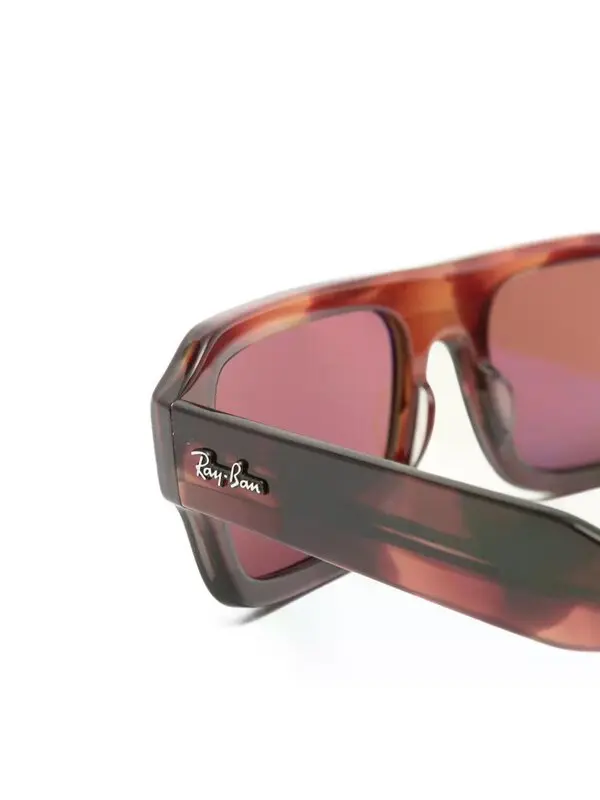 Ray-ban Tortoiseshell-effect Rectangle-frame Sunglasses