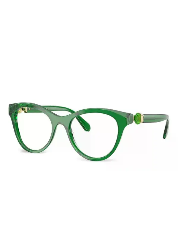 SWAROVSKI Crystal-embellished Cat-eye Glasses - Green