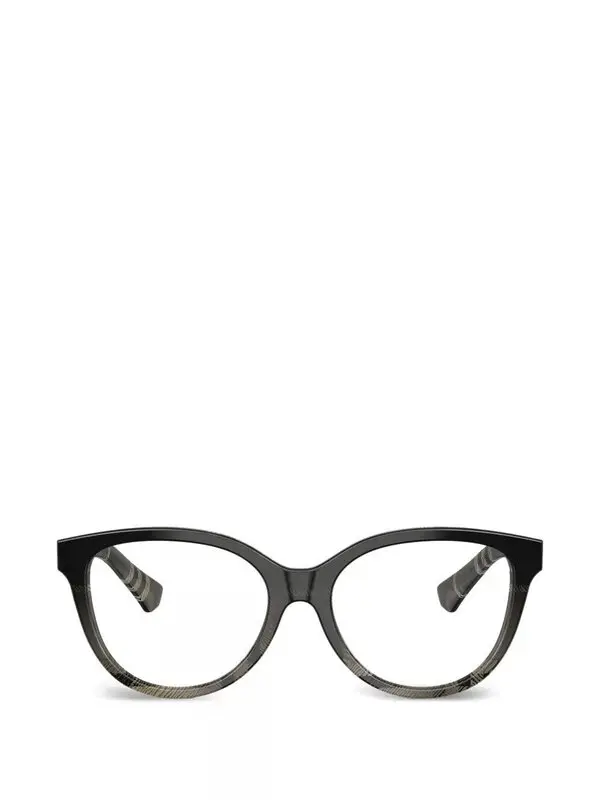 Burberry Check Round-frame Eyeglasses