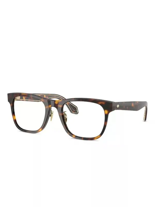 Giorgio Armani Tortoiseshell Square-frame Eyeglasses