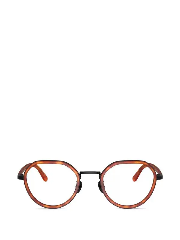 Giorgio Armani Round Frame Tortoiseshell Eyeglasses