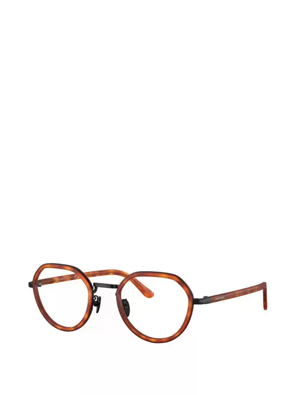 Giorgio Armani Round Frame Tortoiseshell Eyeglasses