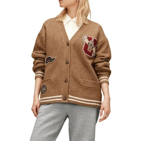 UGG Retro Cardigan With Collegiate Patches