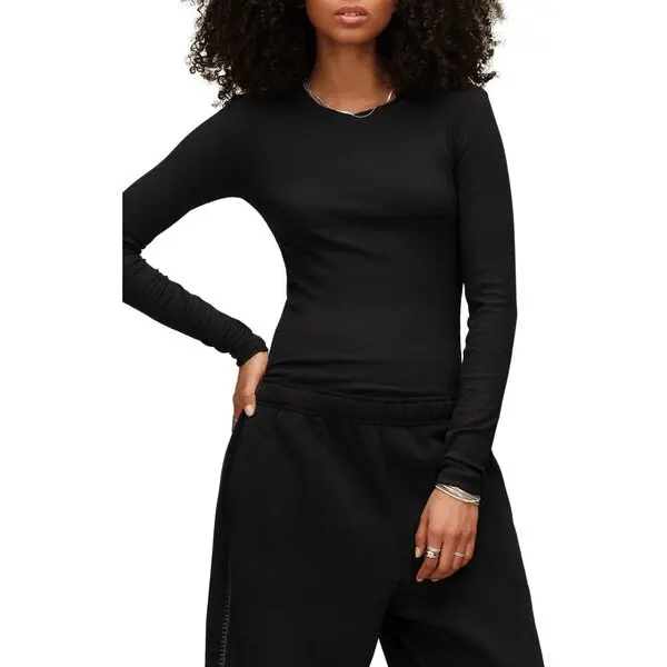 UGG Aidelene Long Sleeved Ribbed Tee - Black