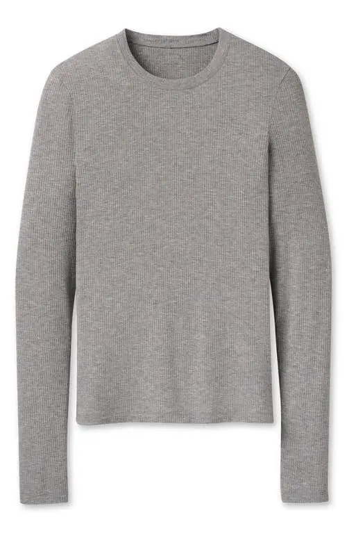 UGG Aidelene Ribbed Long Sleeve Tee - Grey Heather