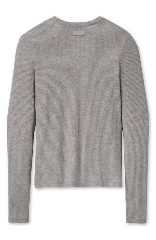 UGG Aidelene Ribbed Long Sleeve Tee - Grey Heather