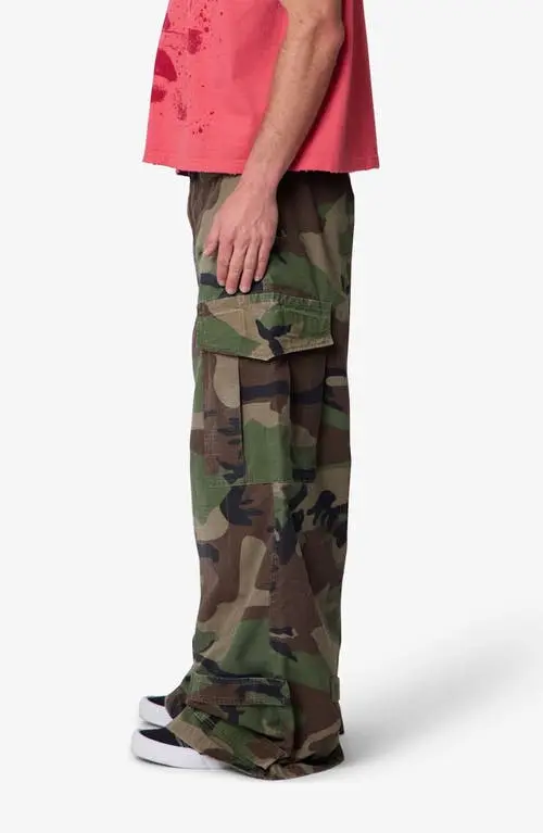 Mnml Camouflage Wide Leg Cargo Pants