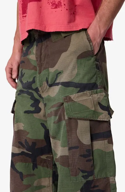 Mnml Camouflage Wide Leg Cargo Pants