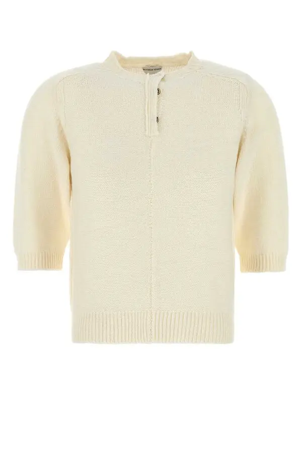 Bottega Veneta Textured Wool Crewneck Sweater - White