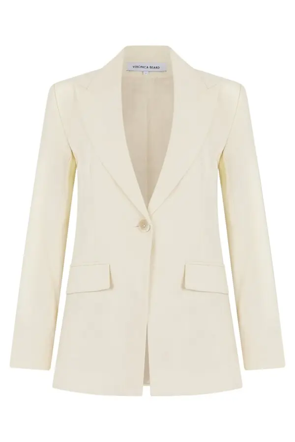 Veronica Beard Classic Blazer With Notched Lapel And Pockets