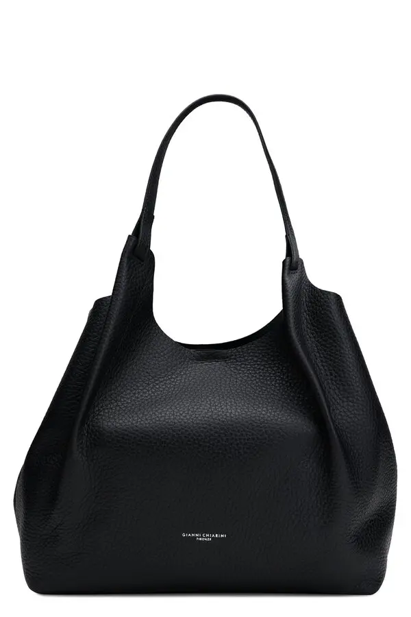GIANNI CHIARINI Calfskin Tote Handbag - Black