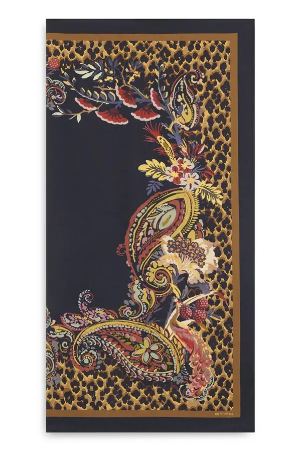Etro Animal Print Silk Scarf - Animalier