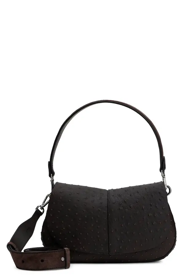 GIANNI CHIARINI Mini Shoulder Handbag In Calfskin - Brown