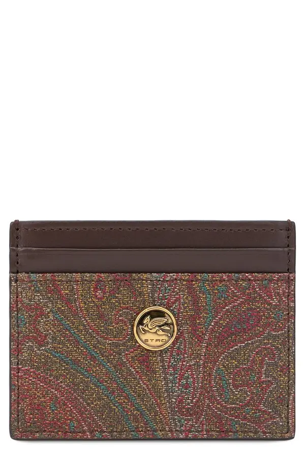 Etro Paisley Card Holder - Brown